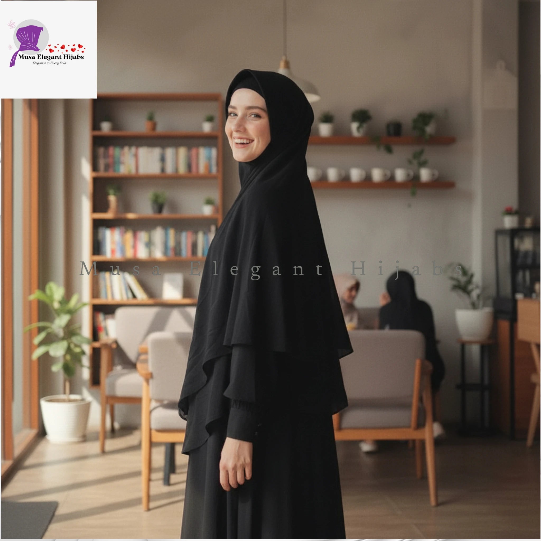 Al Firasa Black Hijabs XXL – Musa Elegant Hijabs